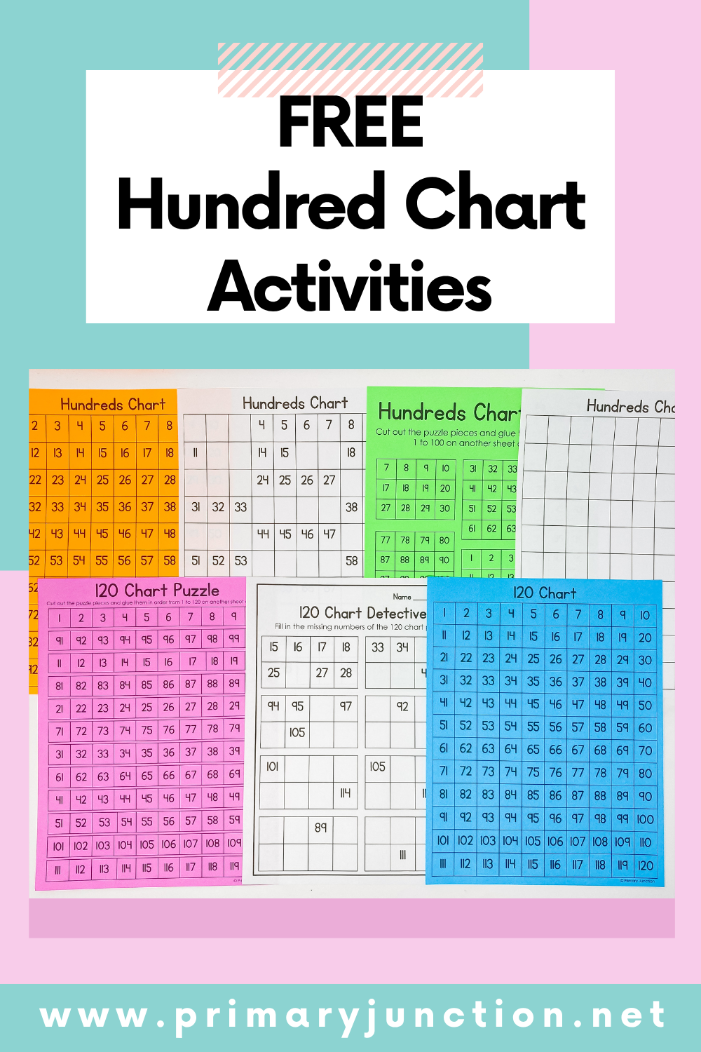 Fun Hundreds Chart Activities and Puzzles for 100 & 120
