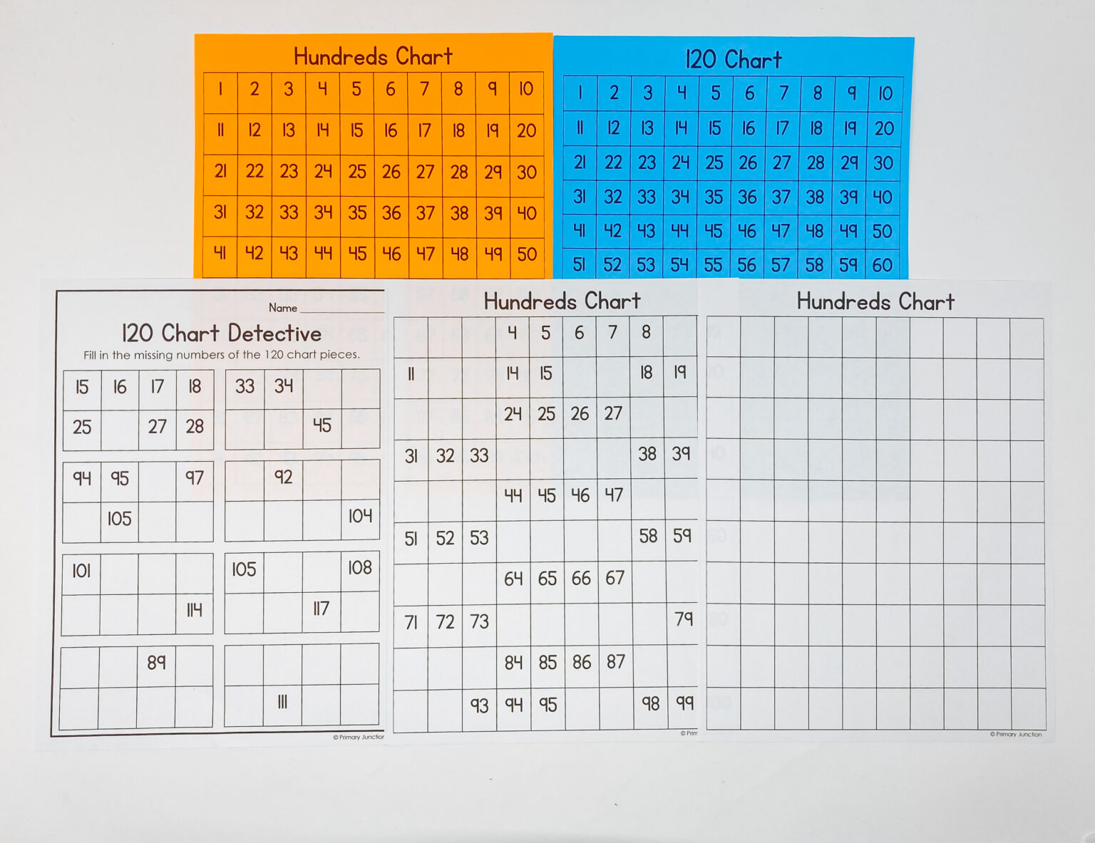 Fun Hundreds Chart Activities and Puzzles for 100 & 120