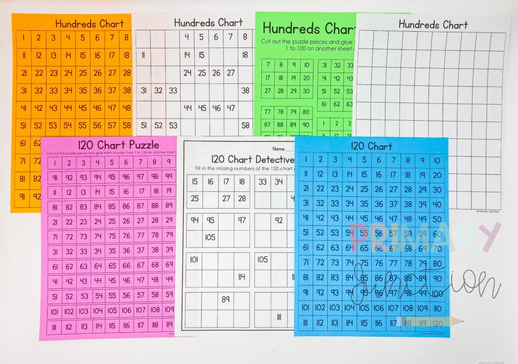 Fun Hundreds Chart Activities and Puzzles for 100 & 120