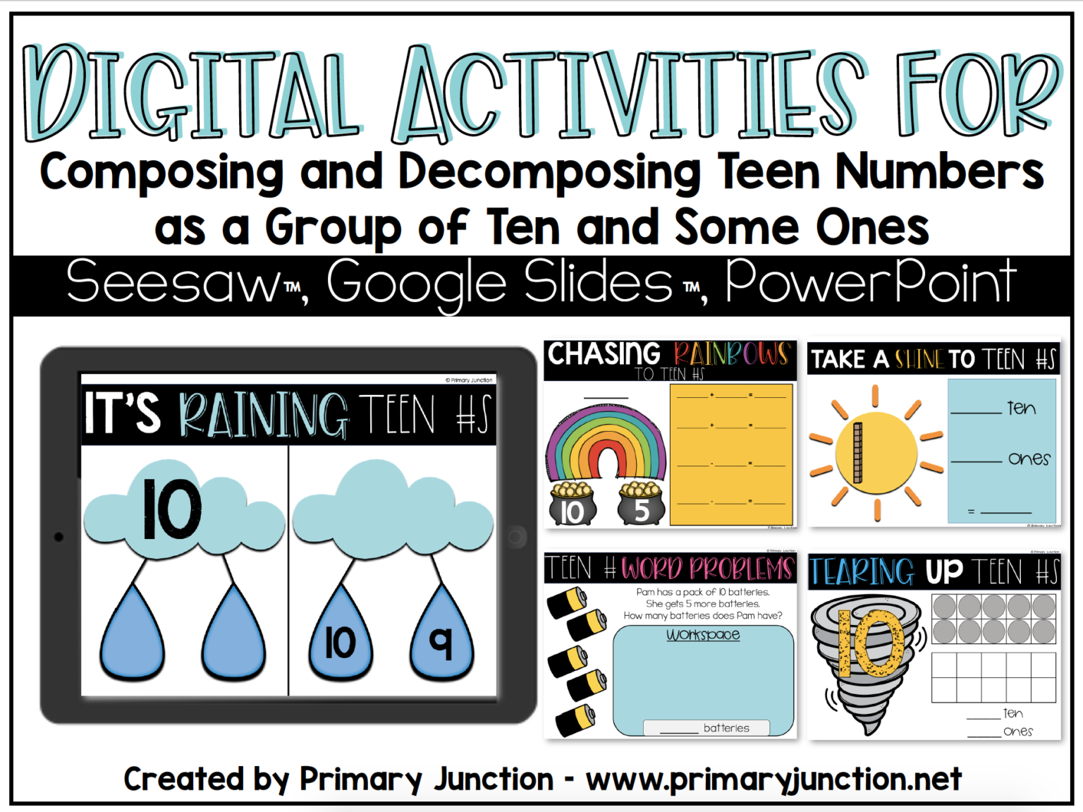 Digital Activities for Composing and Decomposing Teen Numbers | Primary ...
