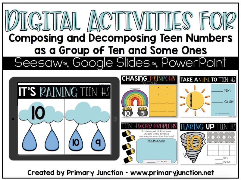 Digital Activities for Composing and Decomposing Teen Numbers | Primary ...