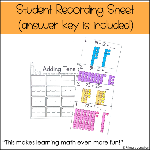 Adding Tens and Ones Scoot Game Write the Room Two-Digit Add
