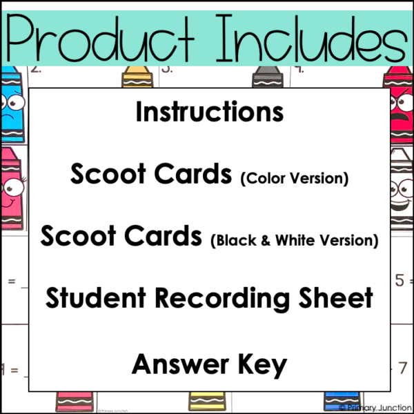 Addition and Subtraction Within 20 Fact Fluency Scoot Game