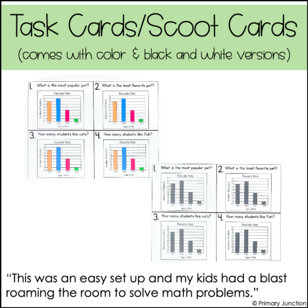 Compare Data Pictographs Bar Graphs Tally Charts Scoot Game