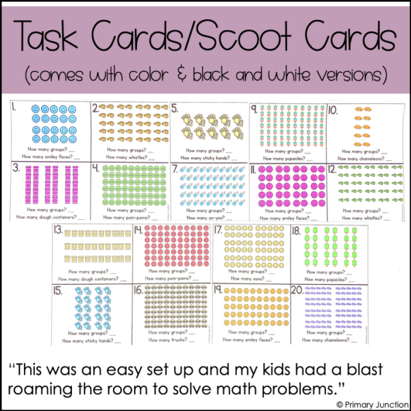 Groups of Tens and Ones Place Value Scoot Game Write Room