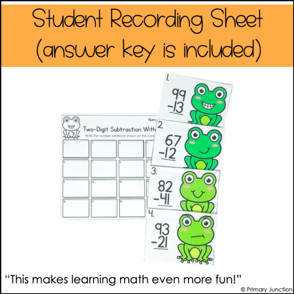 Two-Digit Subtraction Without Regrouping Scoot Game Write