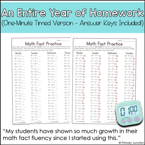 Addition and Subtraction Within 30 Homework